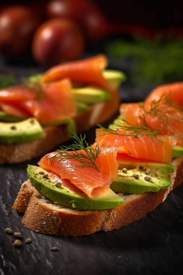 Lachs Avocado Canapés - Perfektes Fingerfood für einen Tag am See